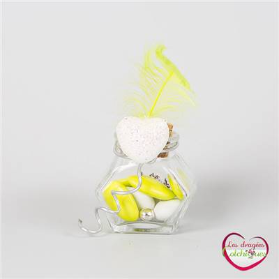 contnenant à dragées en verre encrier vide 5x5 cm nouveauté tendance