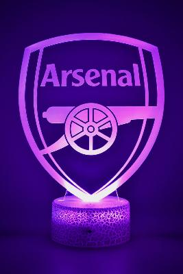 lampe lumineuse 3 d personnalisée à led football Arsenal